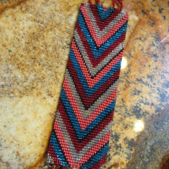 Unbranded | Jewelry | Hand Beaded 7 Chevron Bracelet | Poshmark